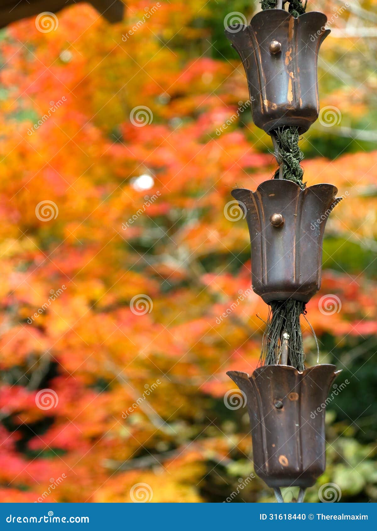 Japansk regnkedja arkivfoto. Bild av prydnad, metall - 31618440