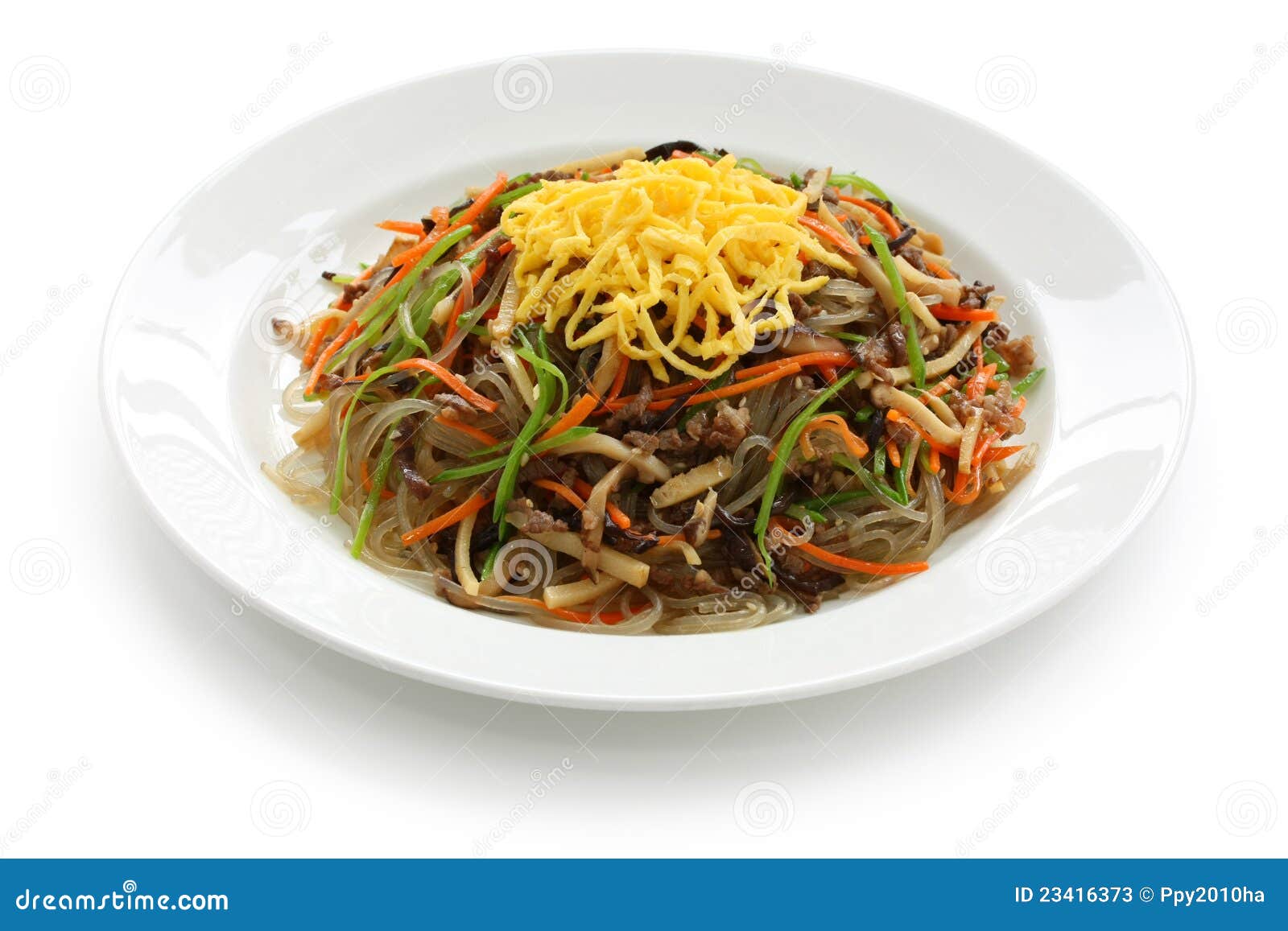 Japchae stock image. Image of fried, jabchae, gourmet - 23416373