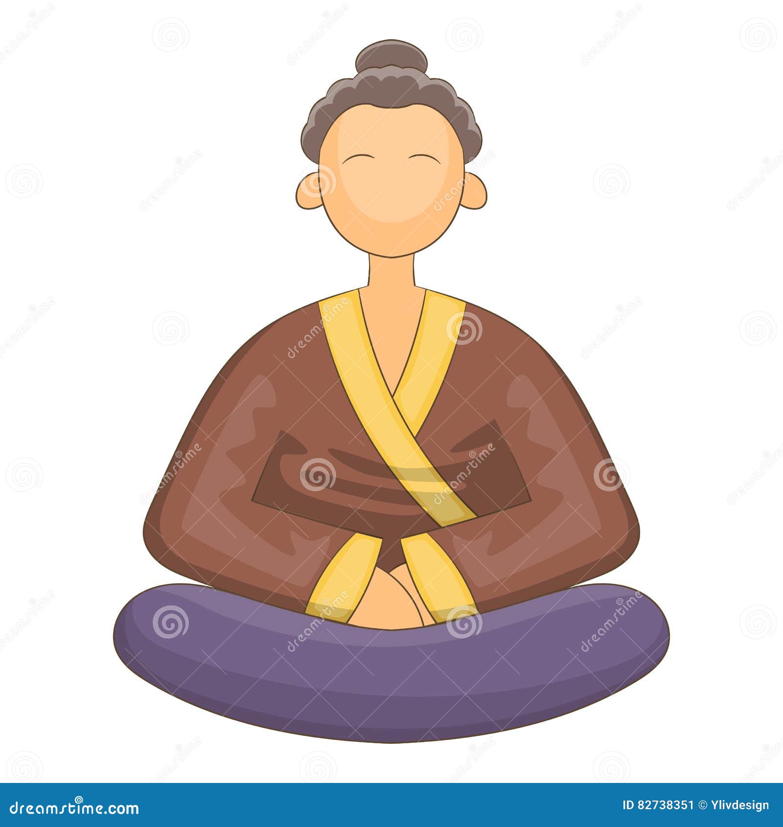 Japnese Monk Icon, Cartoon Style Stock Vector - Illustration of ancient ...