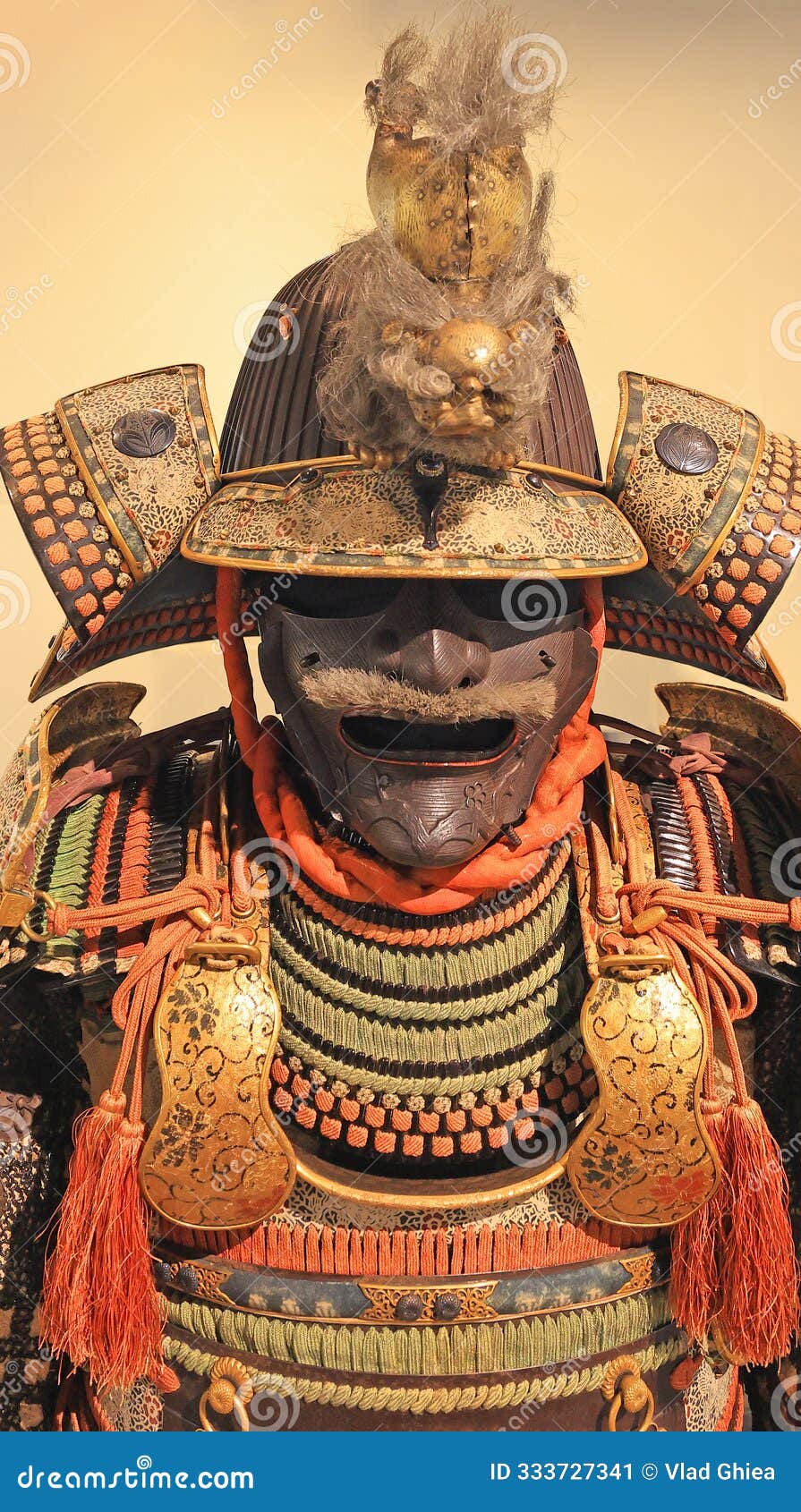 A Man In Samurai Costume Walking In Bamboo Forest, Sakura City ...