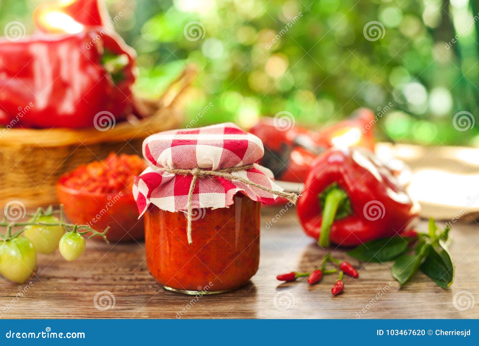 Jar with Ajvar on the Table Stock Photo - Image of food, delicious ...