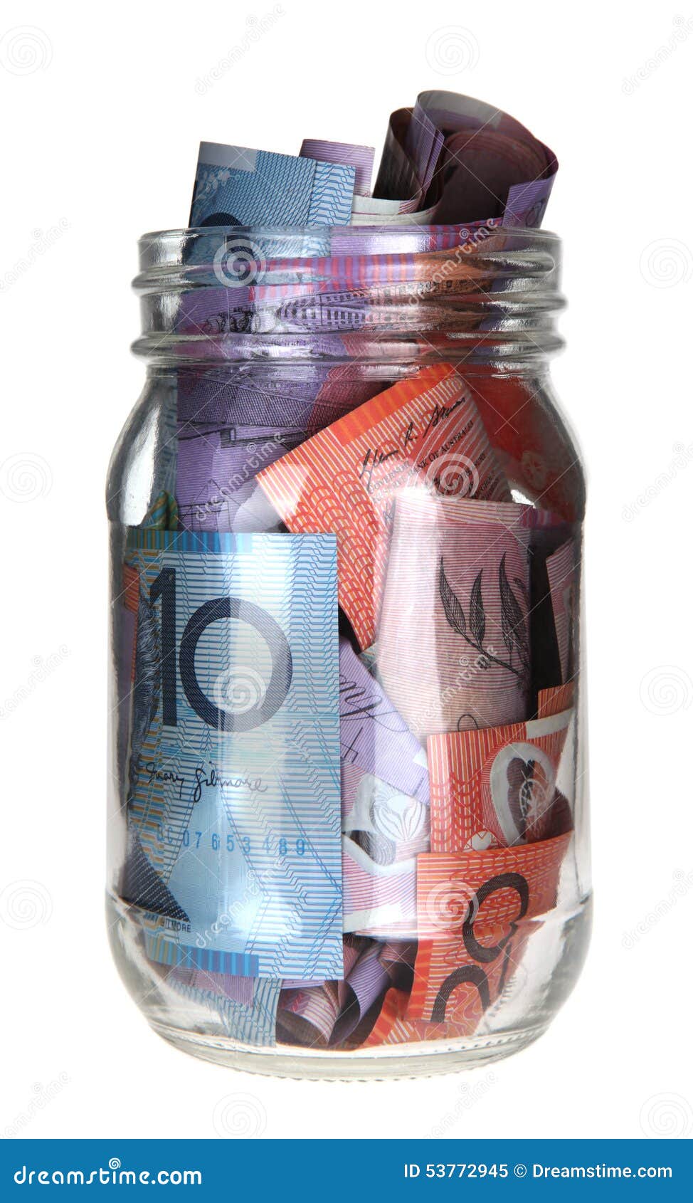 Jar or Australian Banknotes Stock Image - Image of invest, full: 53772945