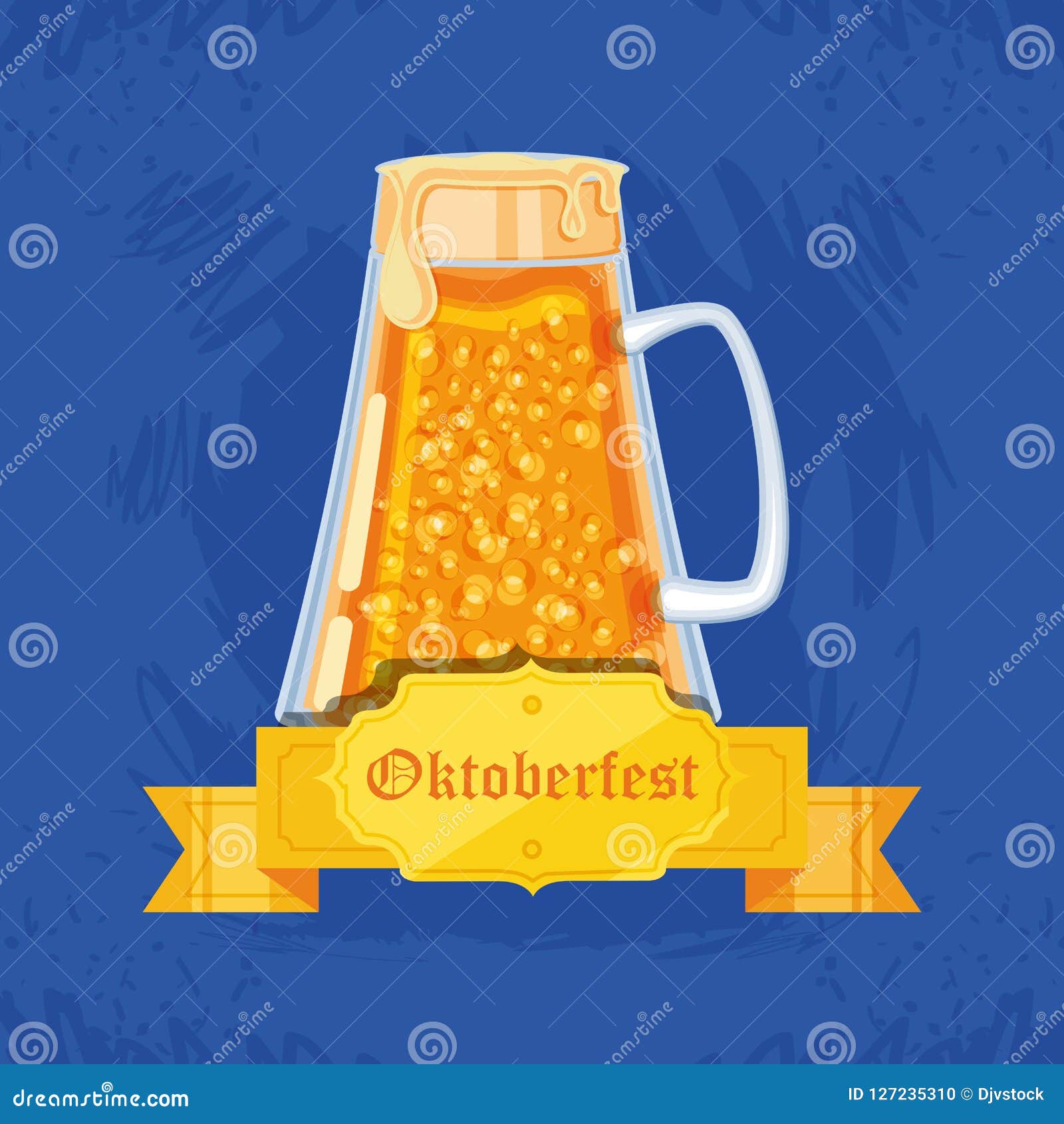 Jar Beer Oktoberfest Celebration Stock Vector - Illustration of card ...