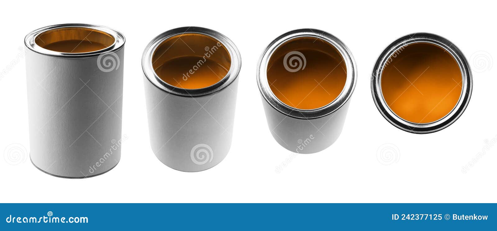 A Jar with Blue Orange in Different Angles on a White Background Stock ...