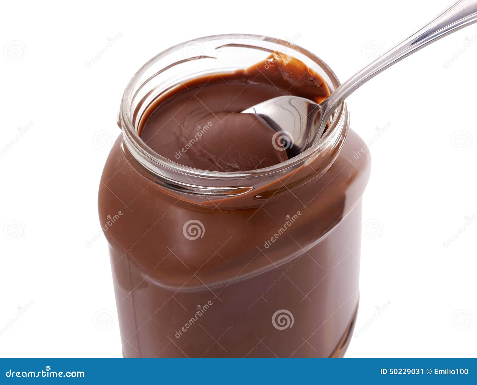Jar of Chocolate Spread with Spoon Stock Image - Image of spread, spoon ...