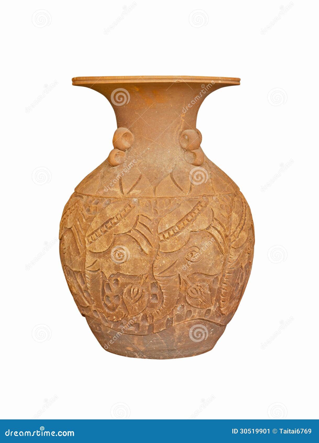 Jar clay isolate on white stock image. Image of ceramic - 30519901