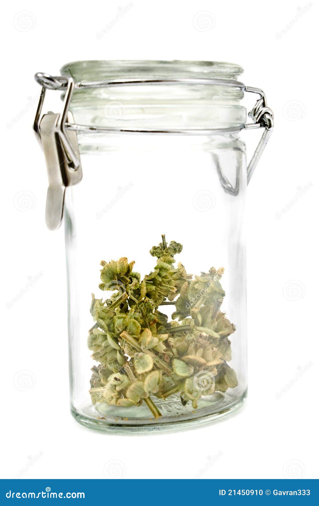 Jar with dried basil stock photo. Image of organic, background - 21450910