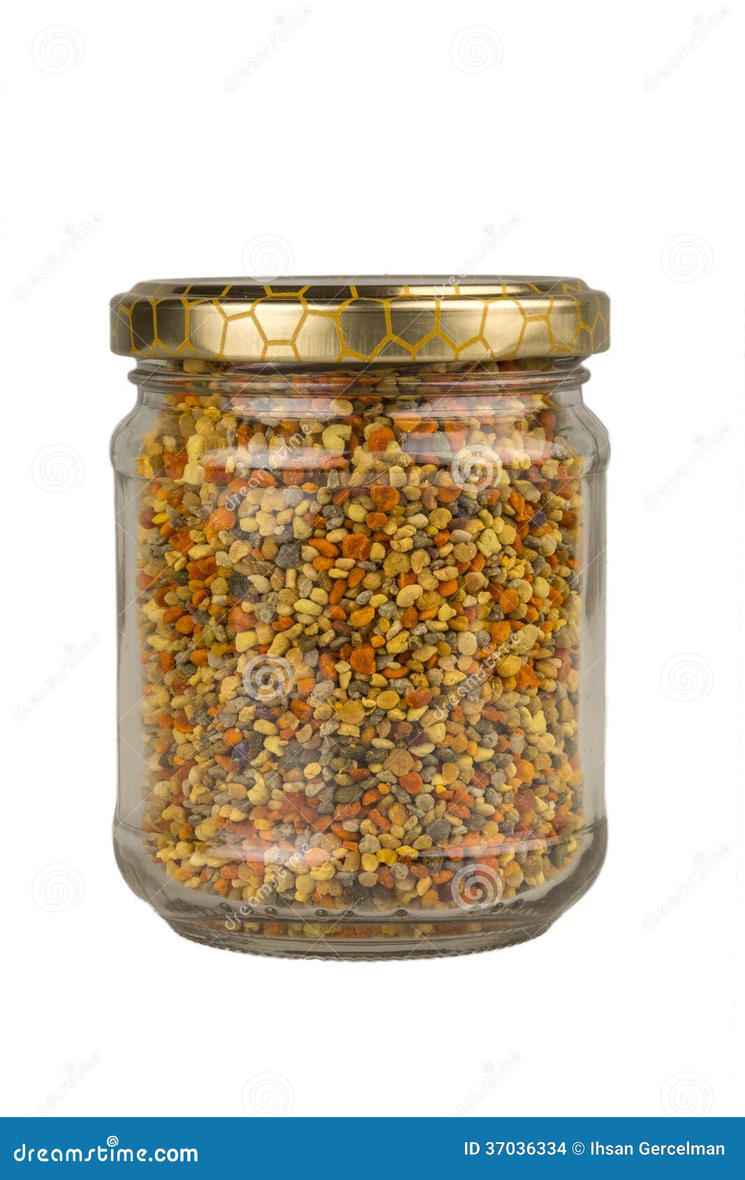 Jar of fresh bee pollen stock photo. Image of choice - 37036334