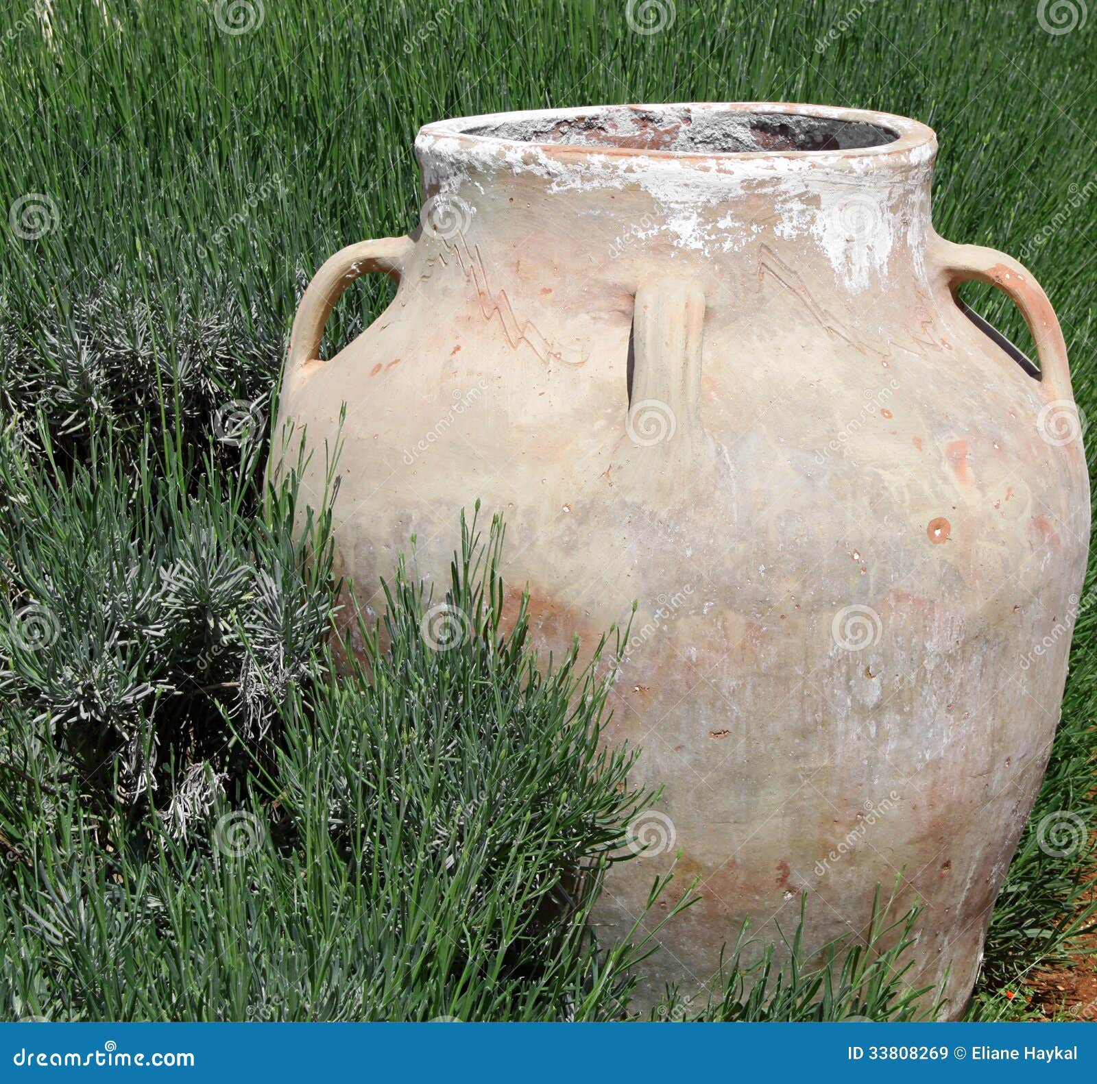 Jar in Green Grass stock image. Image of decoration, middle - 33808269