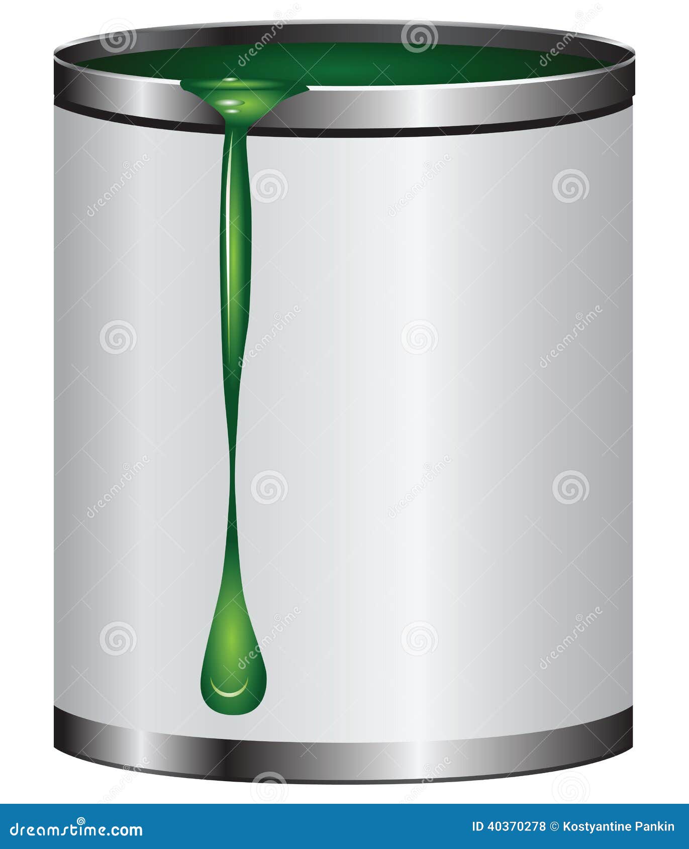 Jar with green paint stock illustration. Illustration of housework ...