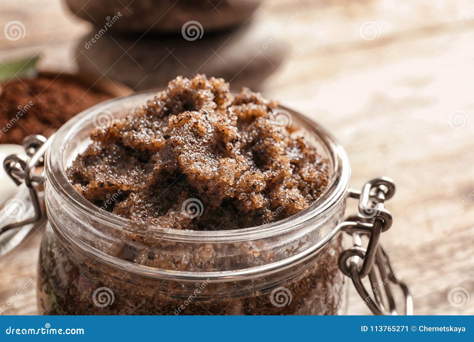 Jar with Handmade Natural Body Scrub, Stock Image - Image of cleanse ...