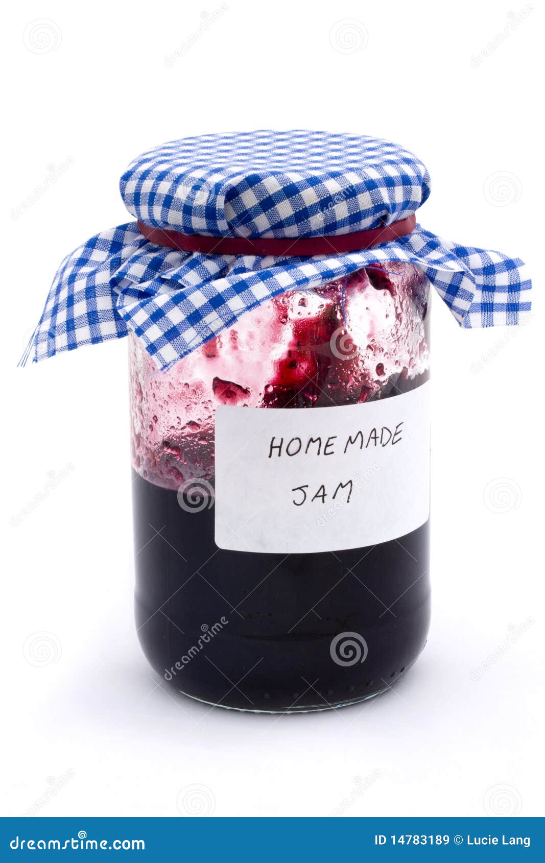 Jar of Homemade Jam Over White Stock Image - Image of nutrition ...