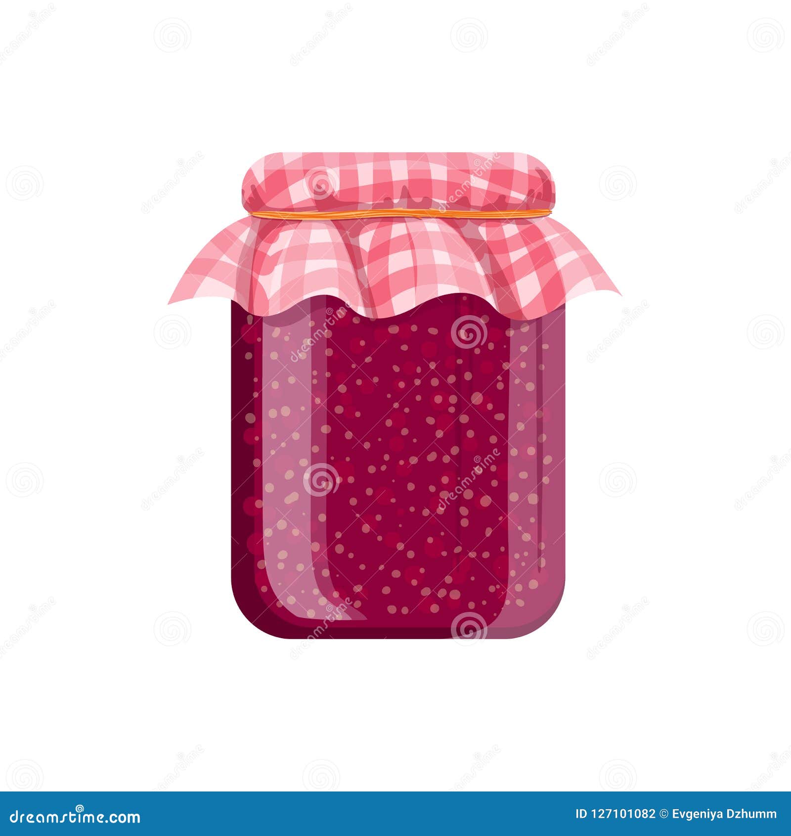 Jar of Homemade Raspberry Jam. Stock Vector - Illustration of ...