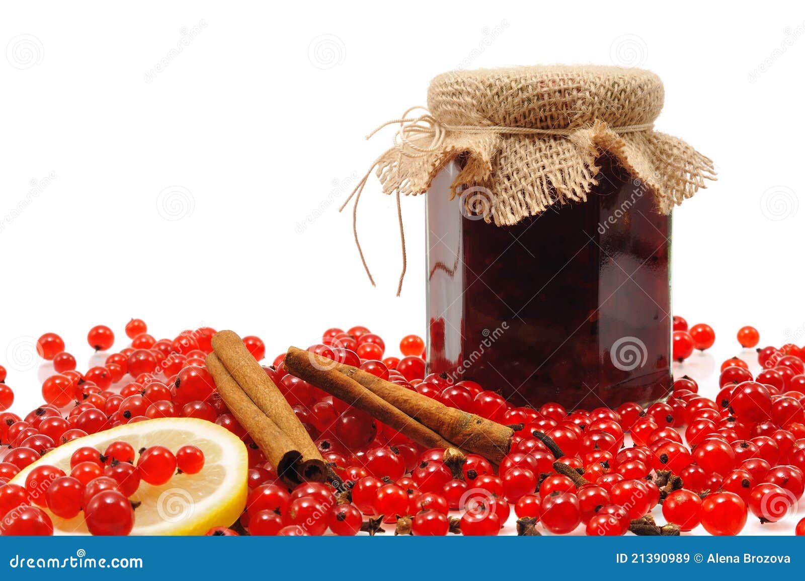 Jar of Homemade Red Currant Jam with Fresh Fruits Stock Image - Image ...