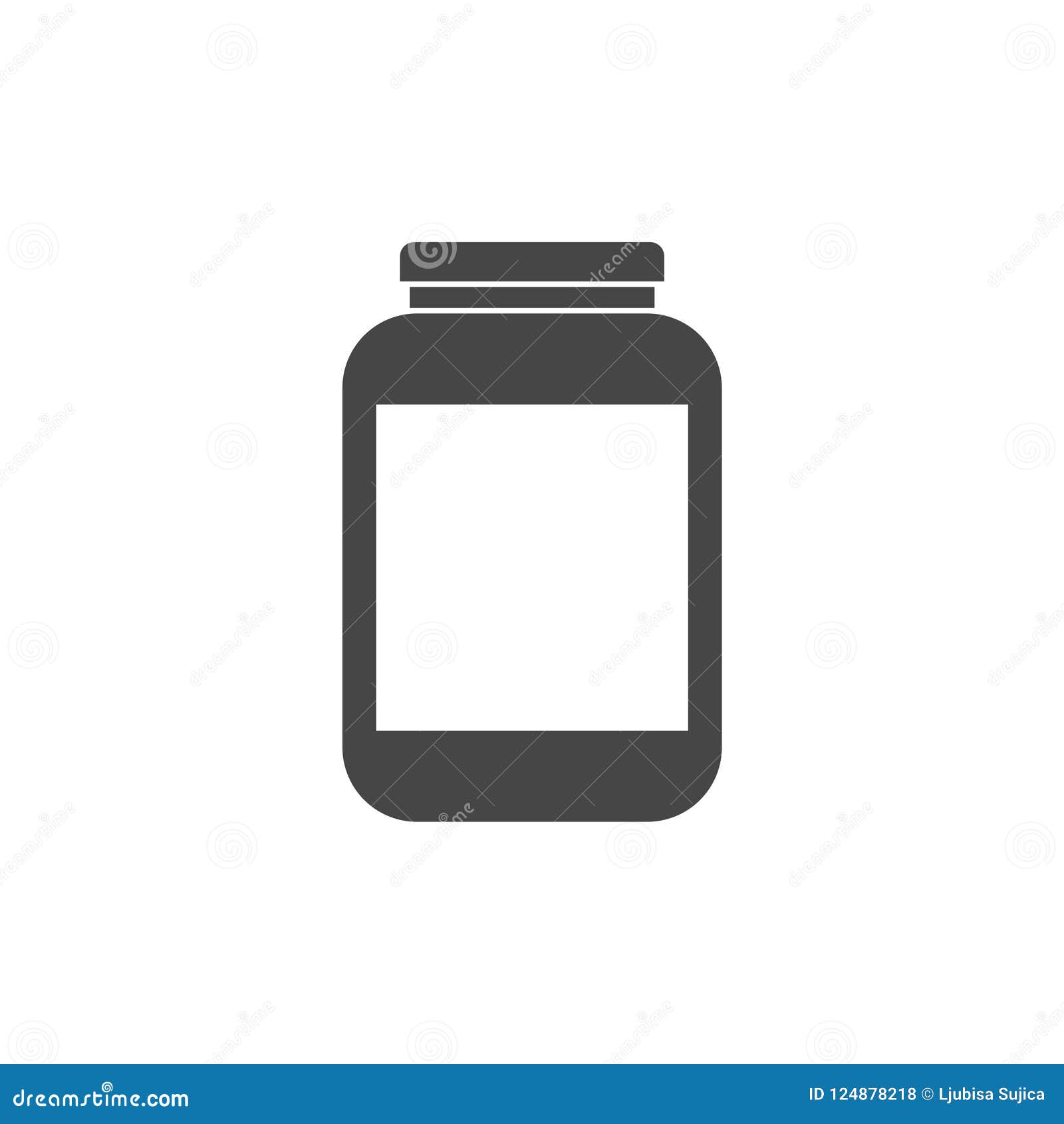 Jar Icon Isolated on White Background Stock Vector - Illustration of ...