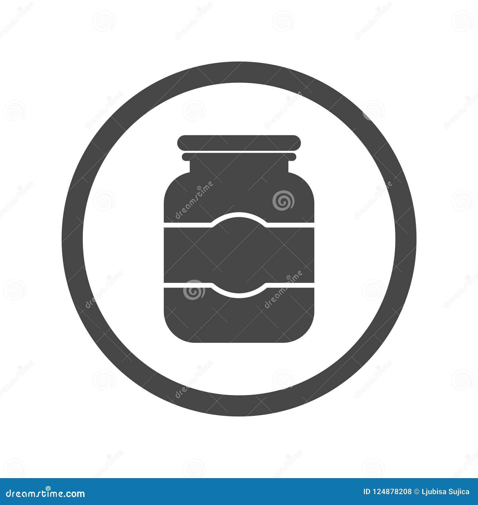 Jar Icon Isolated On White Background Stock Vector - Illustration of ...