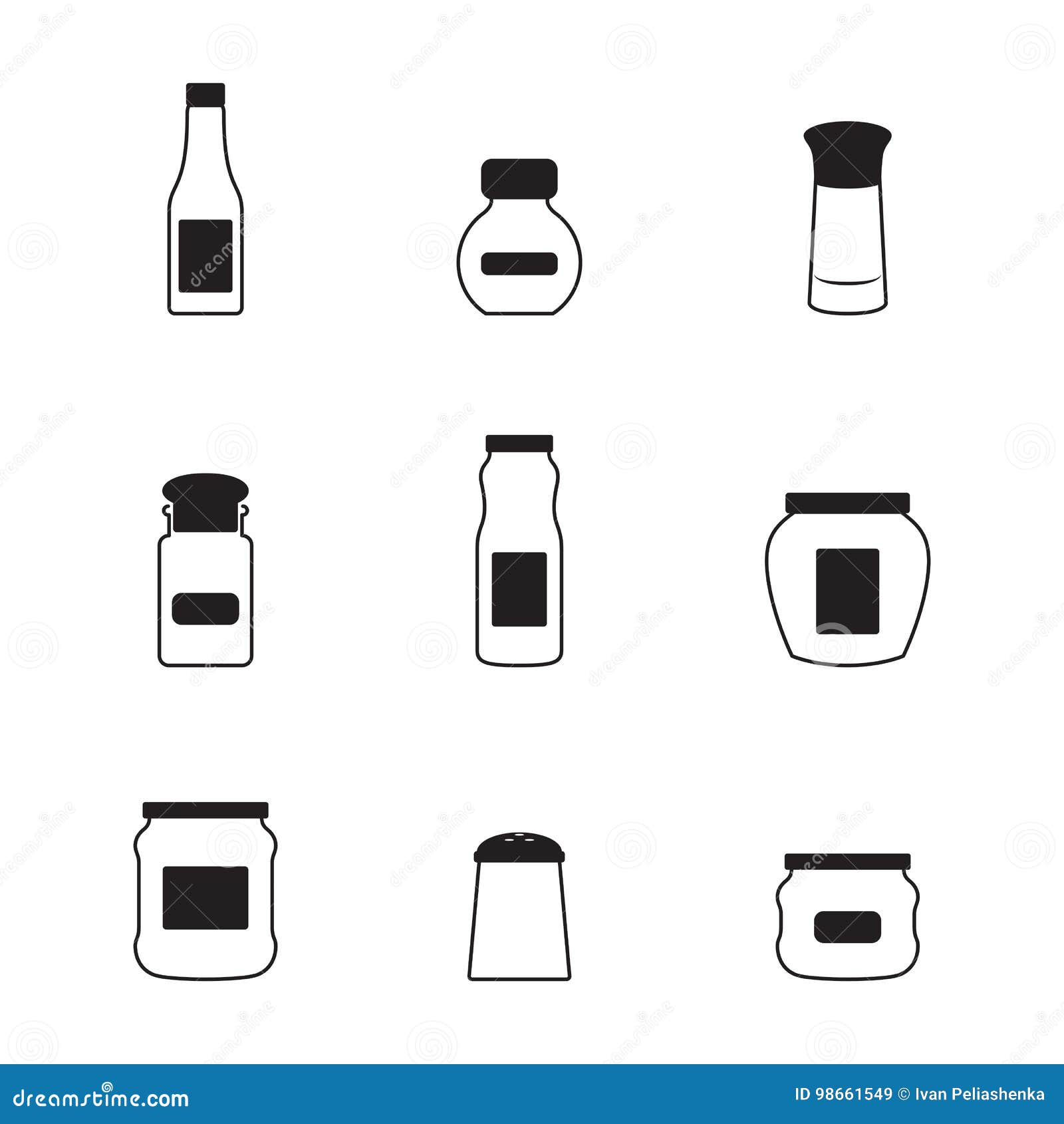 Jar icons stock illustration. Illustration of graphic - 98661549