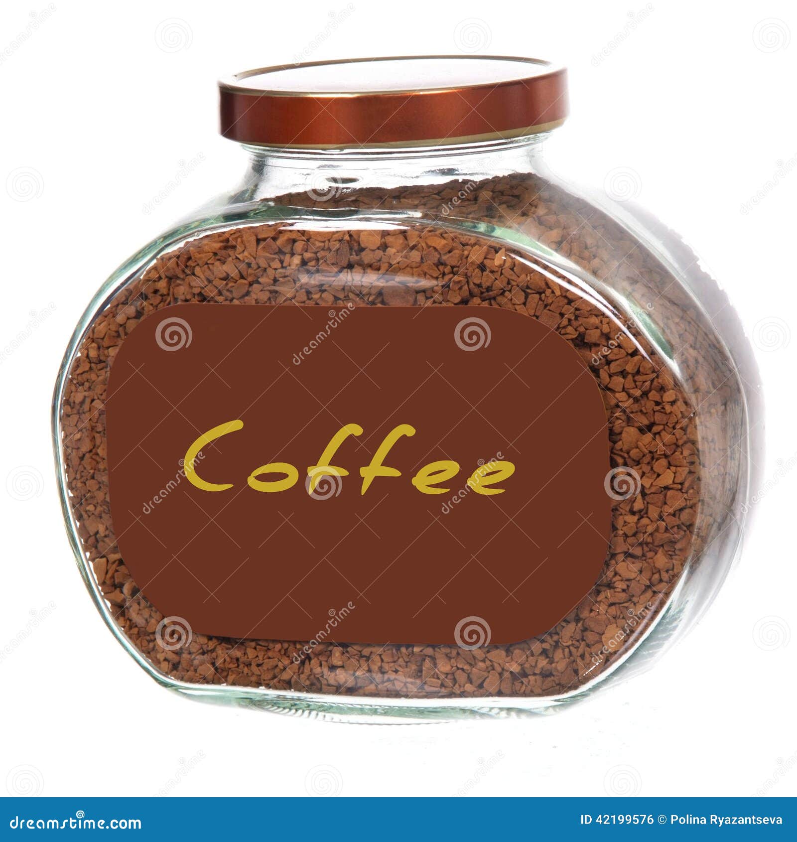 Jar of instant coffee stock photo. Image of bitter, fresh - 42199576