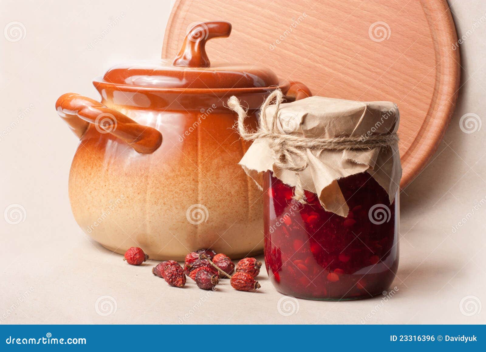 Jar of jam stock photo. Image of homemade, breakfast - 23316396