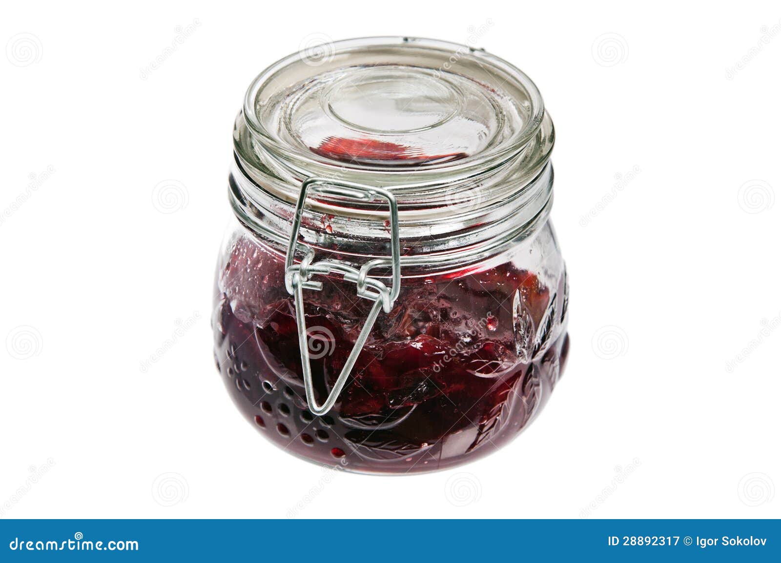 Jar of jam stock image. Image of blackberry, background - 28892317