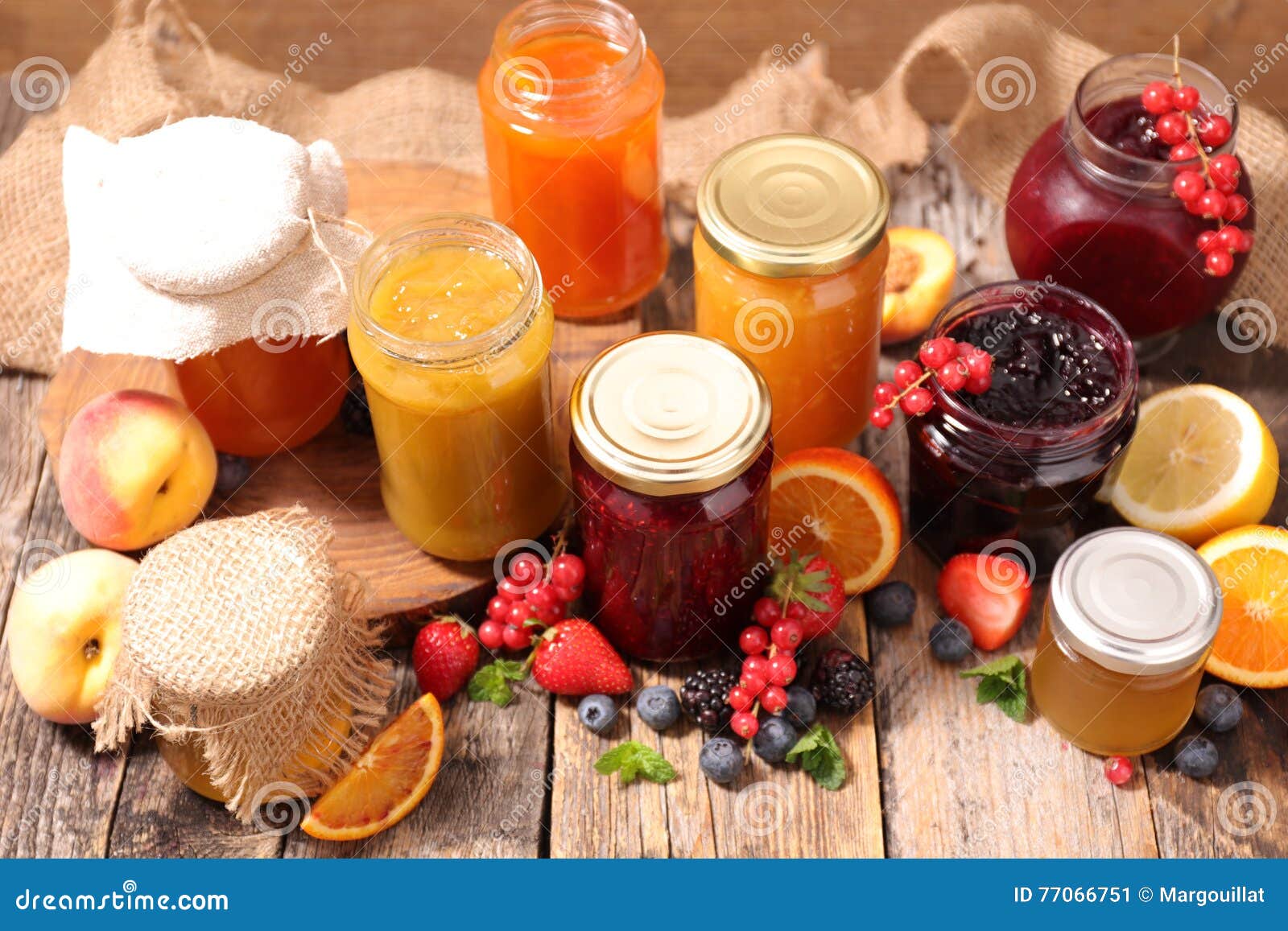 Jar of jam stock image. Image of delicious, healthy, apricot - 77066751