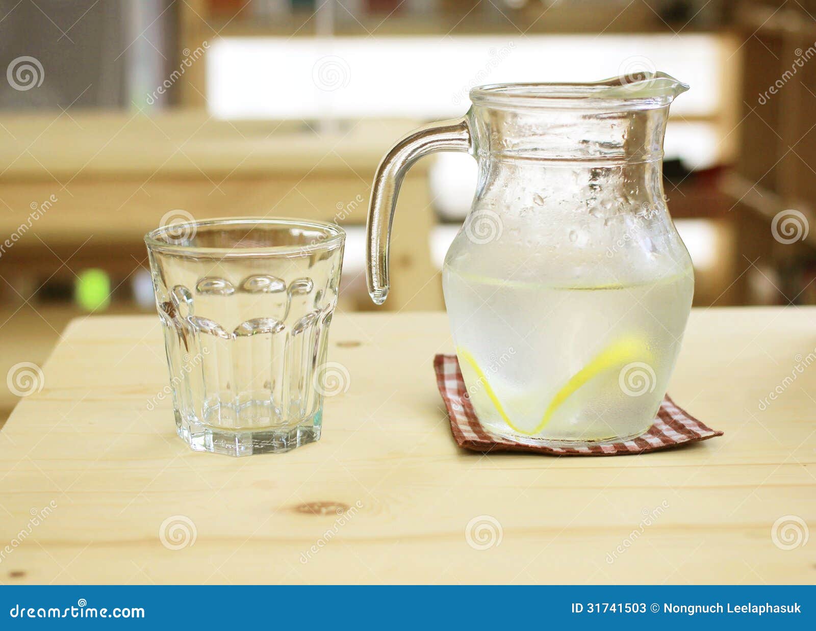 Jar of Lemonade with Glass for Summer Stock Image - Image of lemonade ...