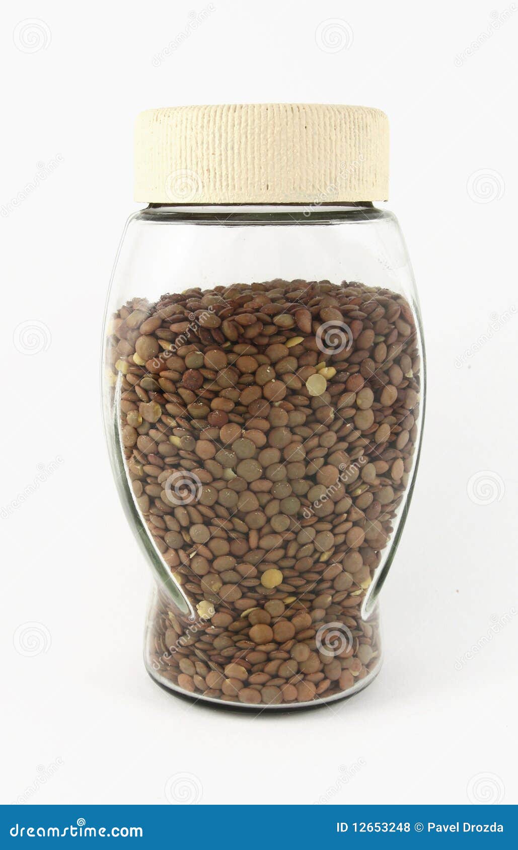Jar with lentils stock photo. Image of lentils, isolation - 12653248