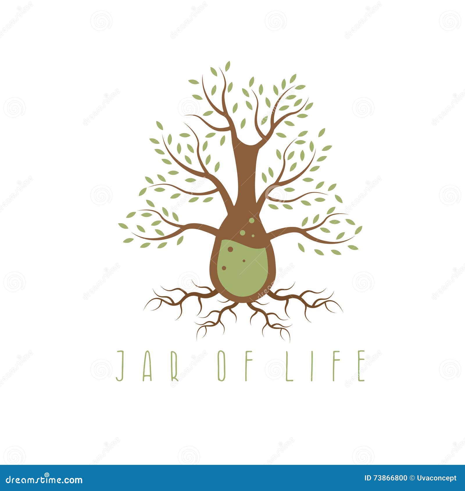 Jar of Life Vector Design Concept Tree Stock Vector - Illustration of ...