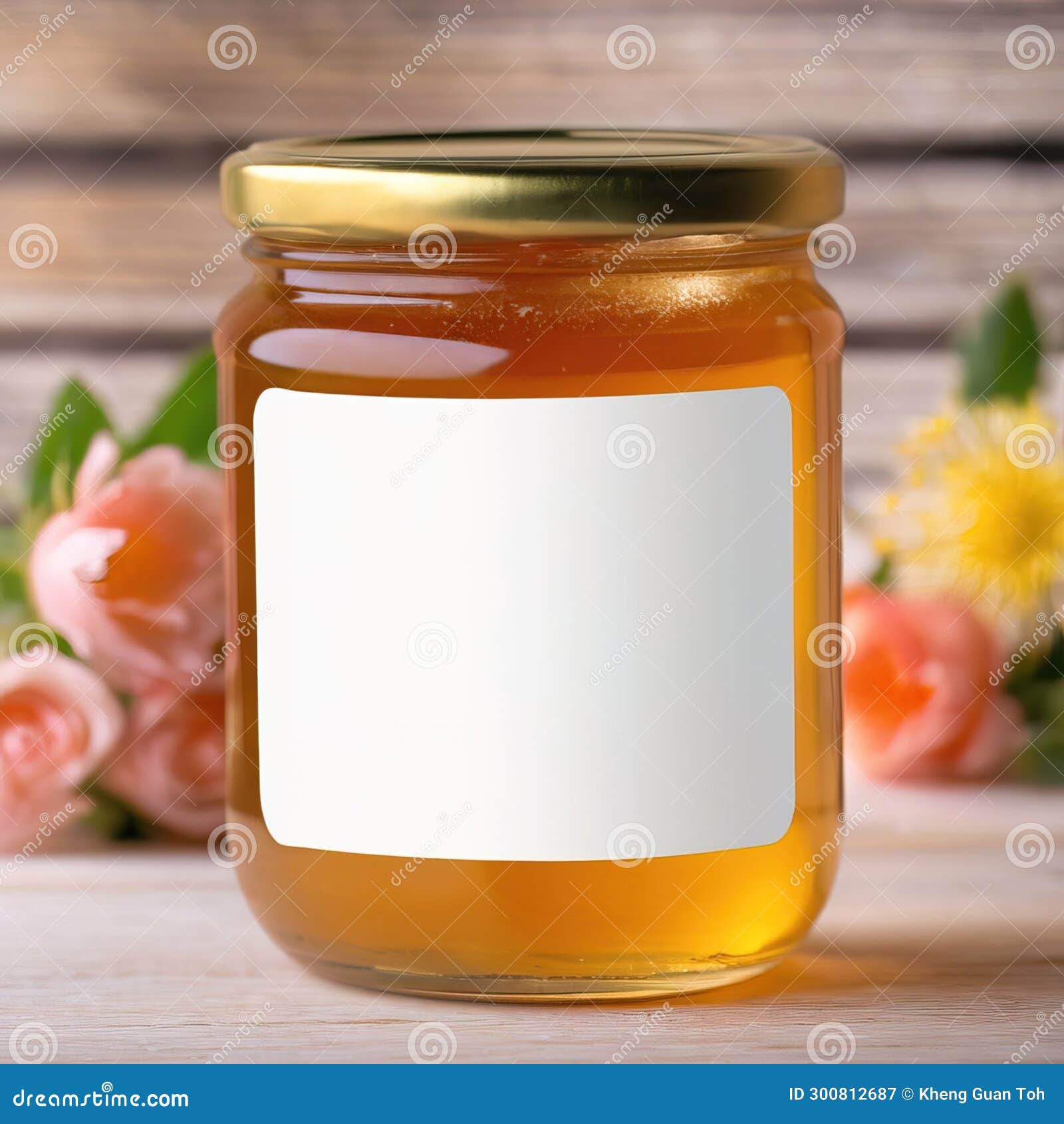 Jar of Honey, Blank Empty Generic Product Packaging Mockup Stock ...