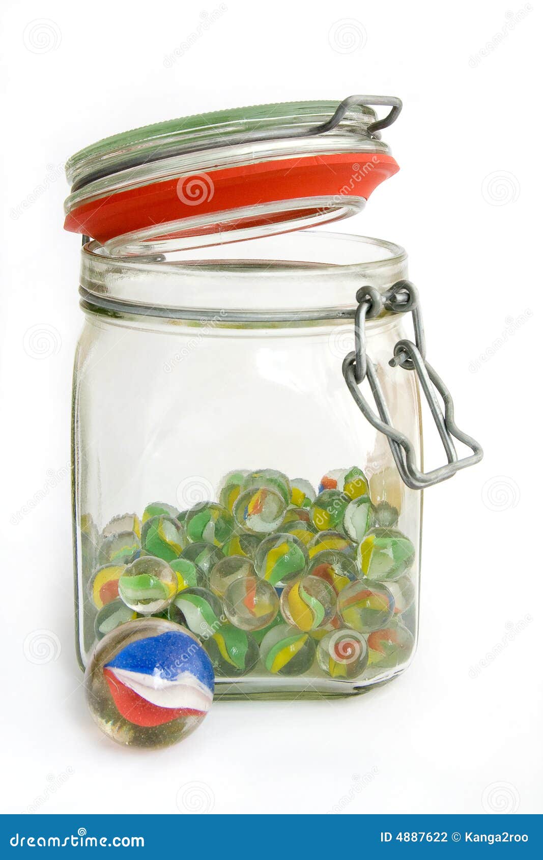Jar of marbles stock photo. Image of collection, isolated - 4887622
