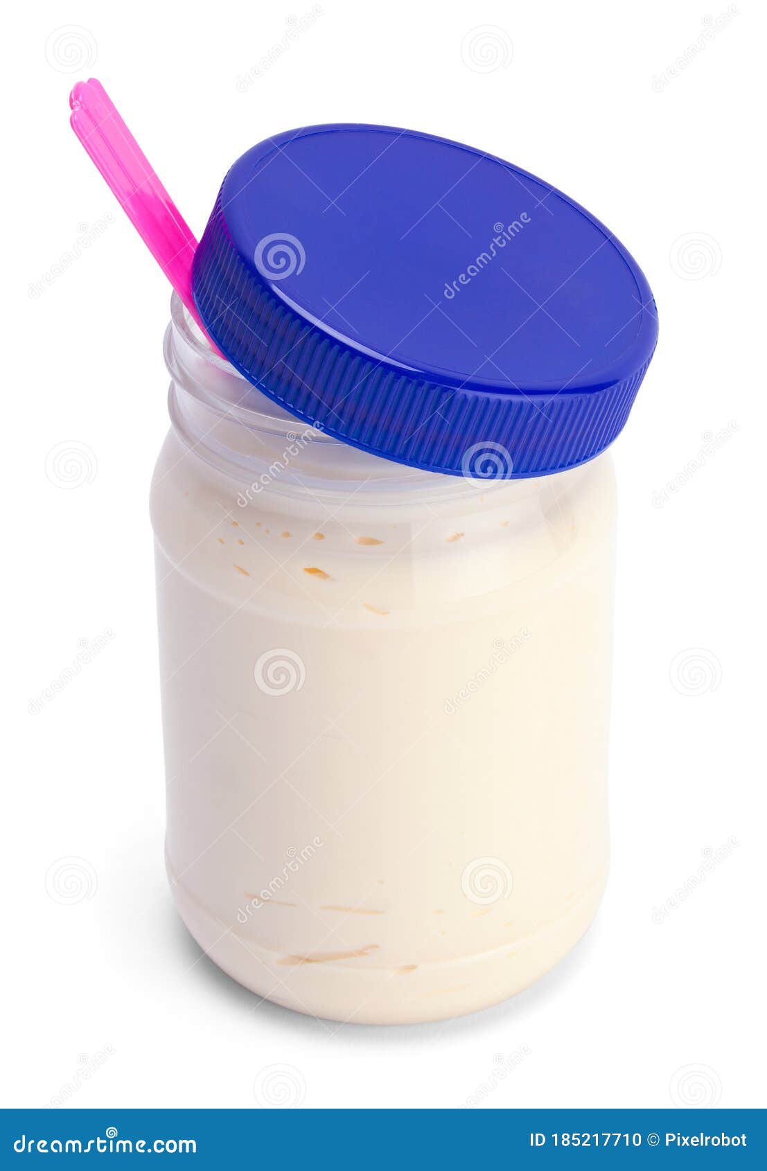 Open Mayo Jar with Knife stock photo. Image of plastic - 185217710