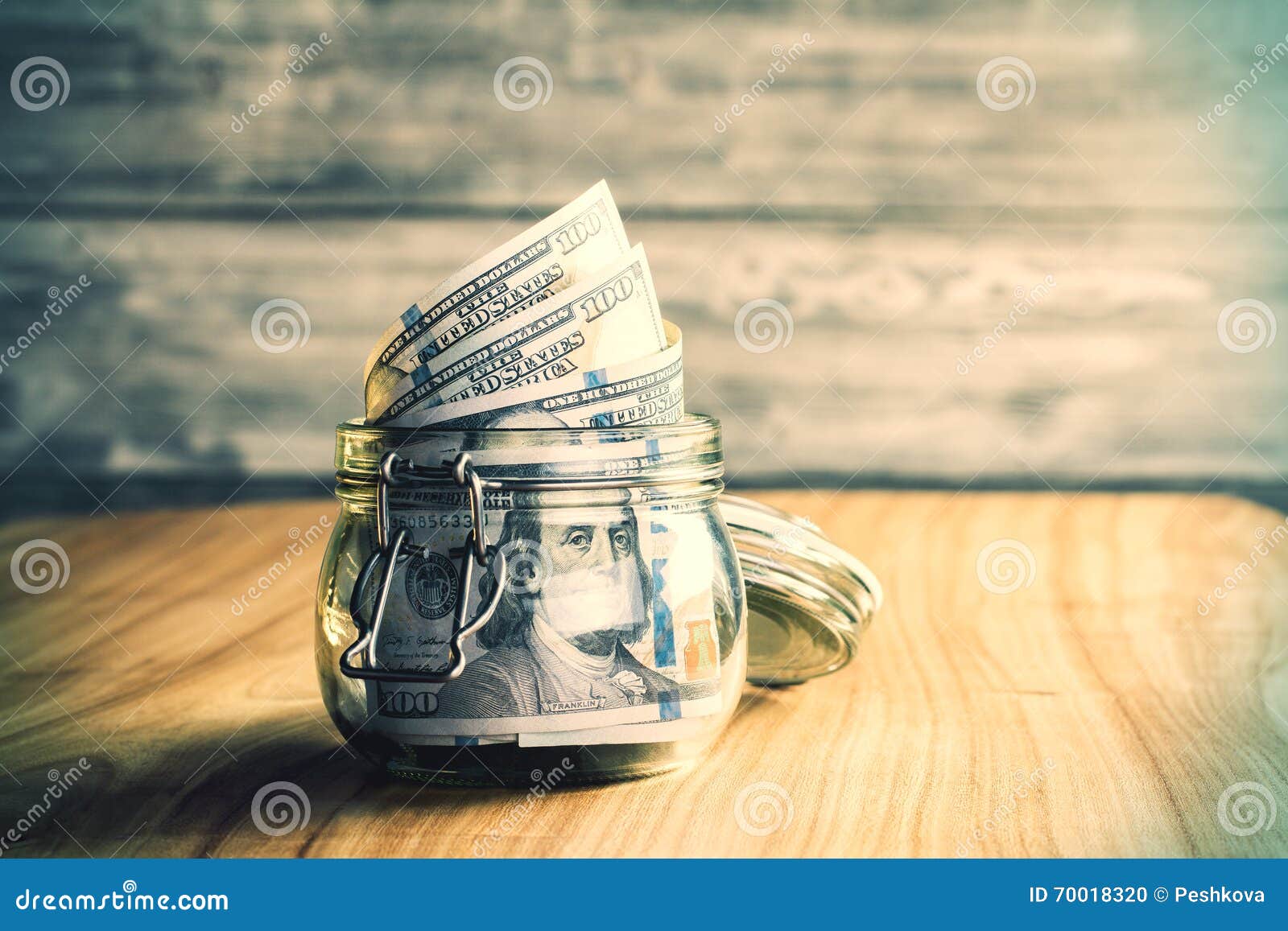 Jar with money stock photo. Image of cash, desktop, donation - 70018320