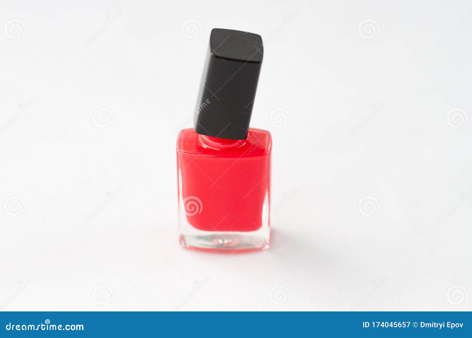 A Jar of Nail Polish with an Open Lid Stock Image - Image of open ...