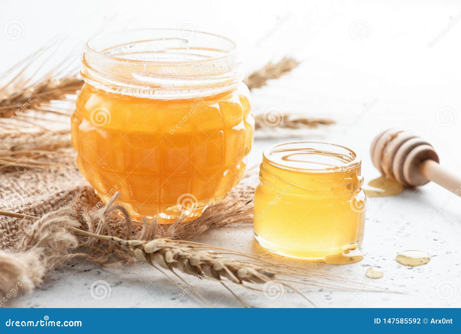 Jar of natural honey stock photo. Image of gold, natural - 147585592