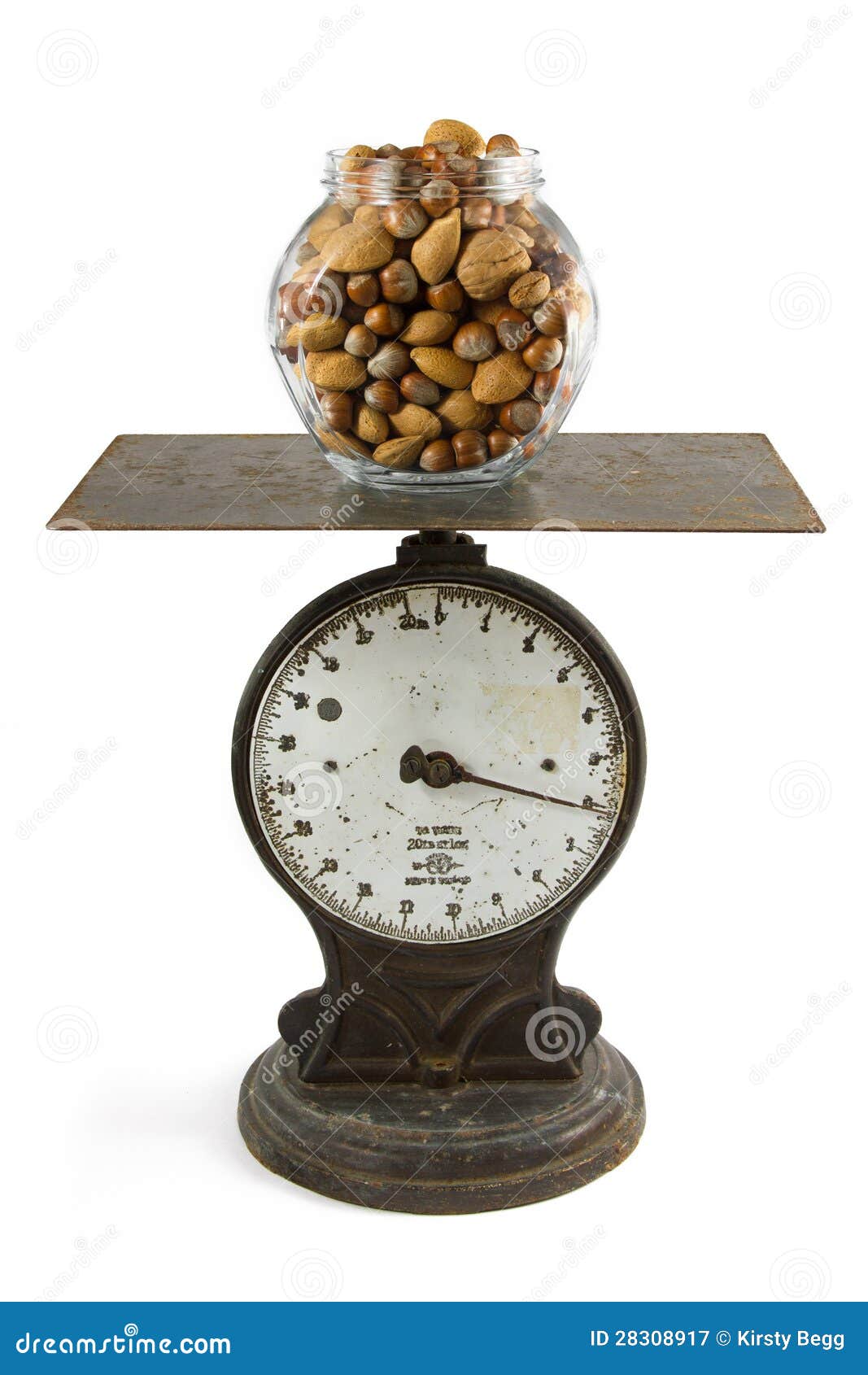 Jar of nuts on scale stock image. Image of copy, scale - 28308917