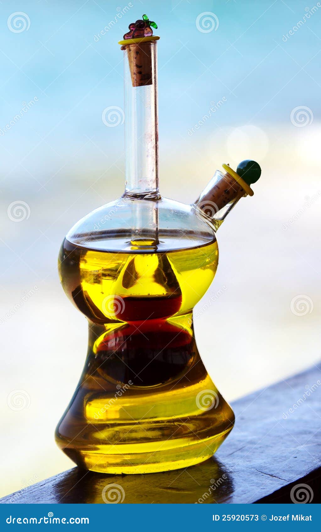 The jar with oil stock image. Image of cork, glass, seasoning - 25920573