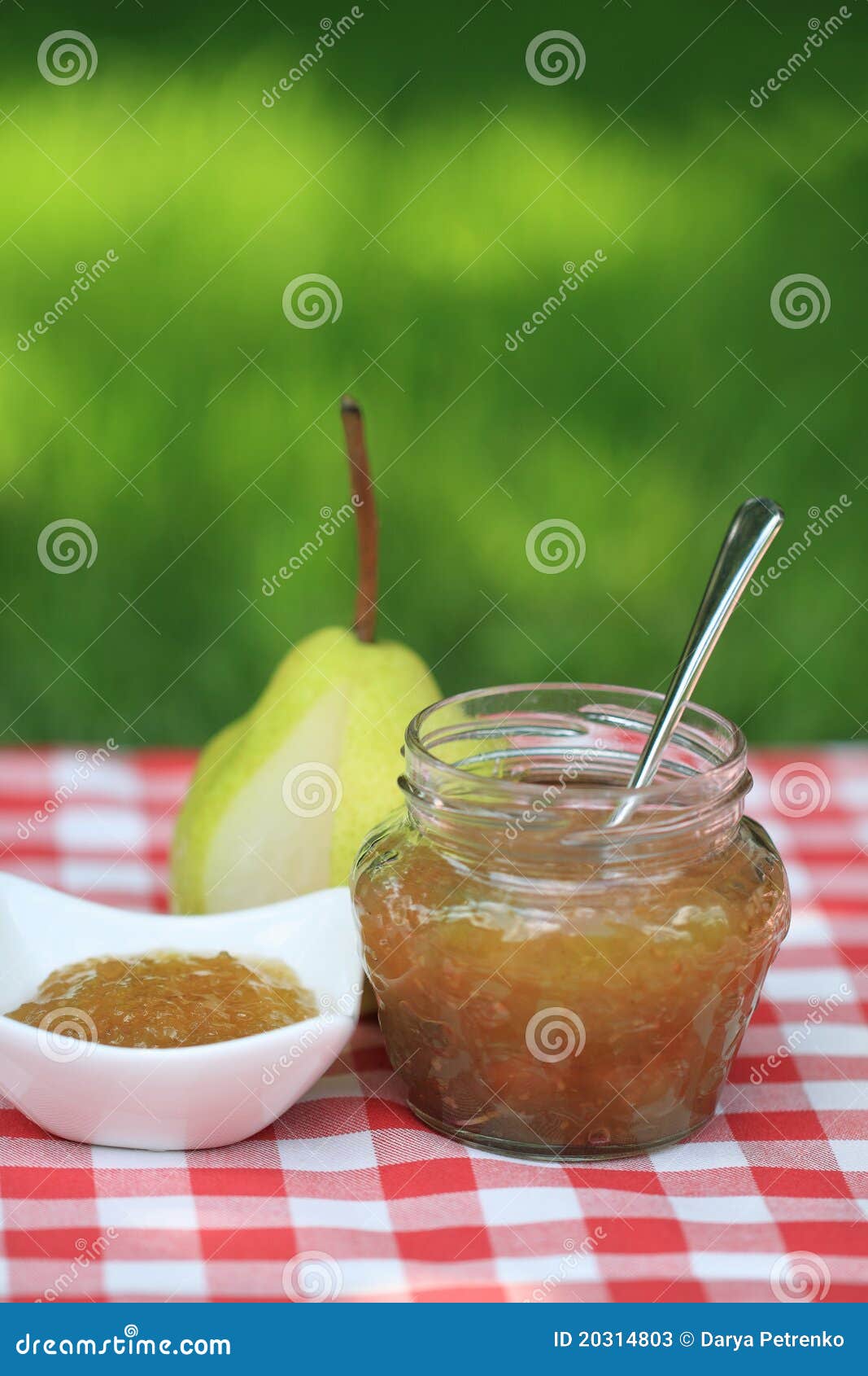 Jar of pear jam stock image. Image of agriculture, component - 20314803