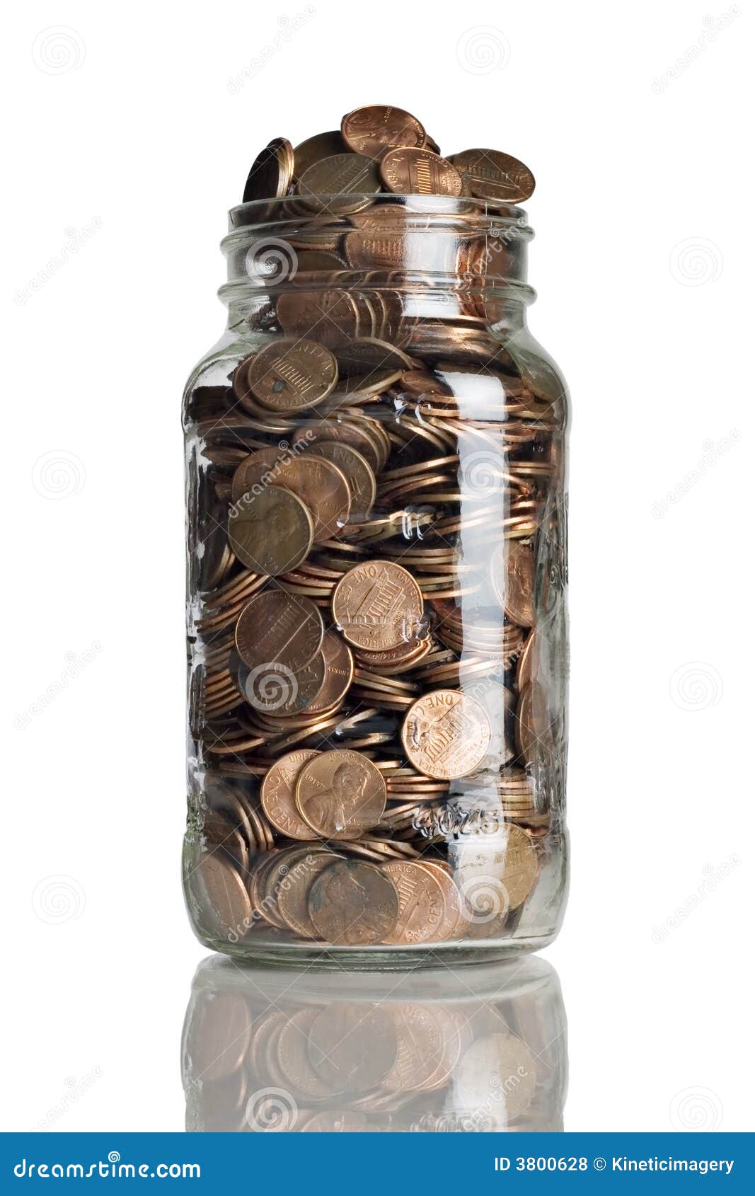 Jar of pennies stock photo. Image of pennies, earnings - 3800628