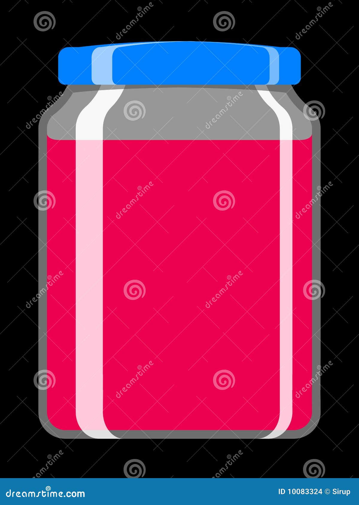 Jar with pink jam stock vector. Illustration of marmalade - 10083324