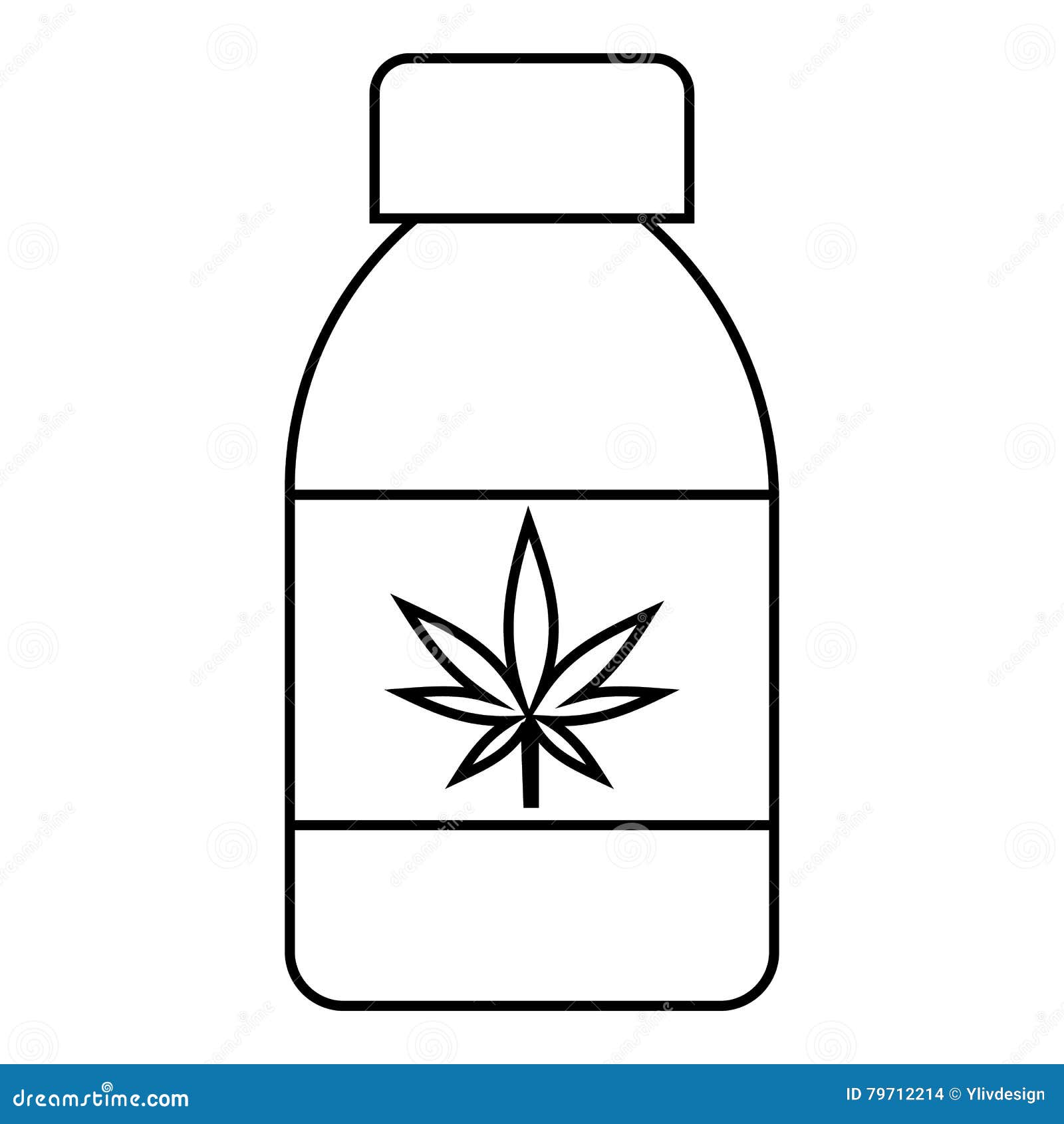 Jar of Powder Marijuana Icon, Outline Style Stock Vector - Illustration ...