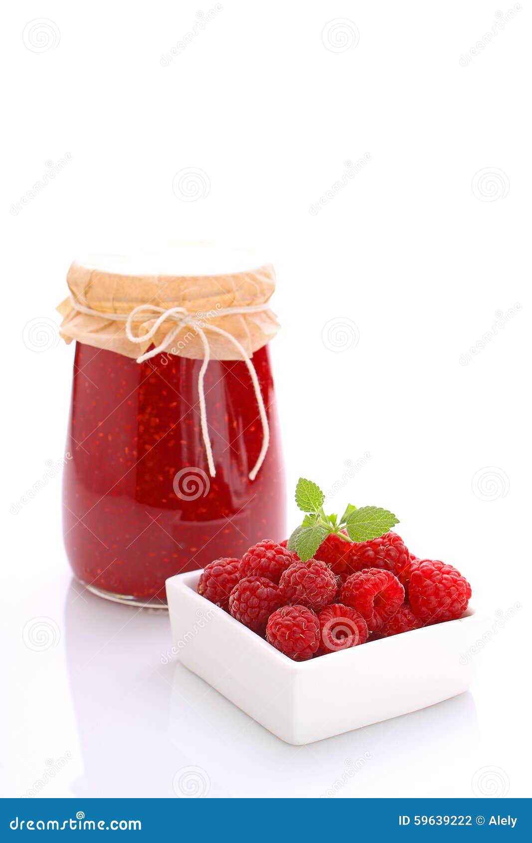 Jar with raspberry jam stock photo. Image of lifestyle - 59639222