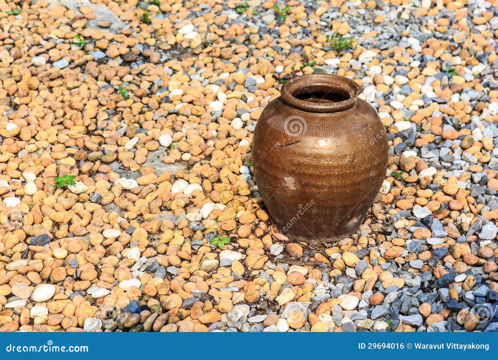Jar on rocks stock photo. Image of craft, clay, brown - 29694016