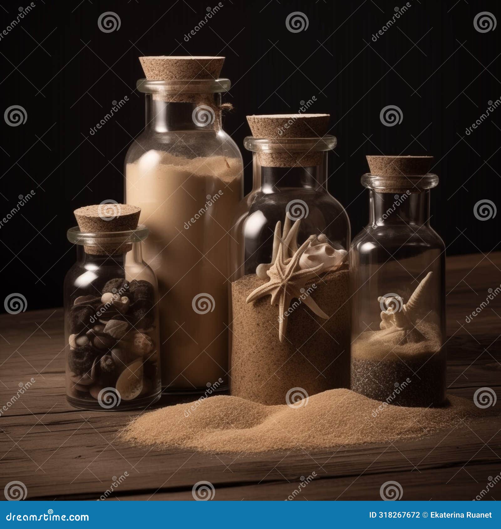 Jar with Sand and Beach Stones and Shells Stock Illustration ...