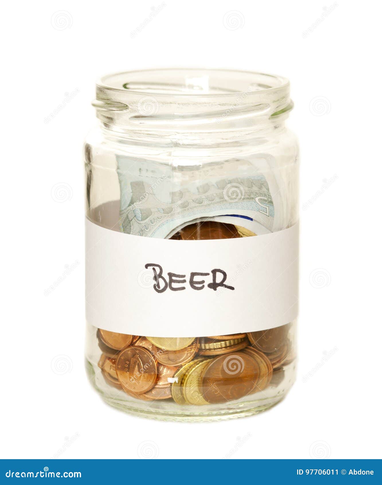 Jar of savings stock image. Image of insurance, income - 97706011