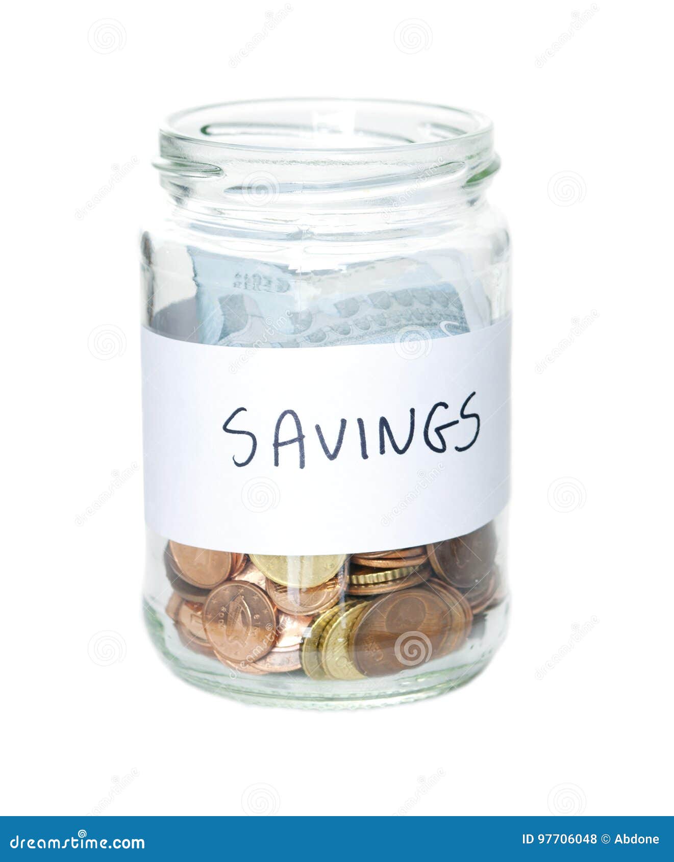 Jar of savings stock photo. Image of banking, fund, investment - 97706048