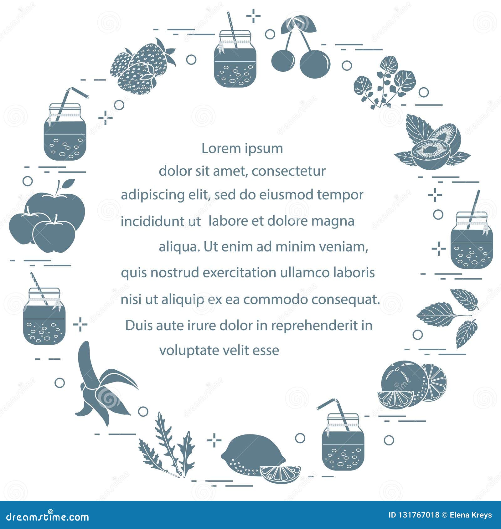 Jar with Smoothies and Ingredients for Making Smoothie. Healthy Eating ...