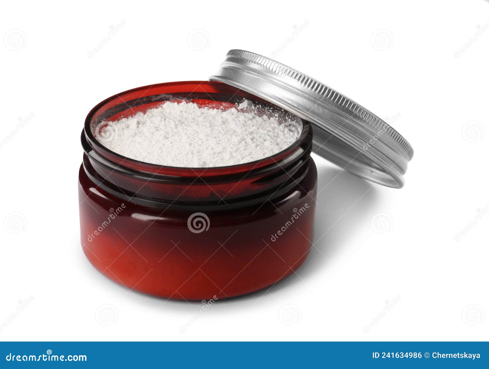 Jar of Tooth Powder on White Background Stock Photo - Image of cavity ...