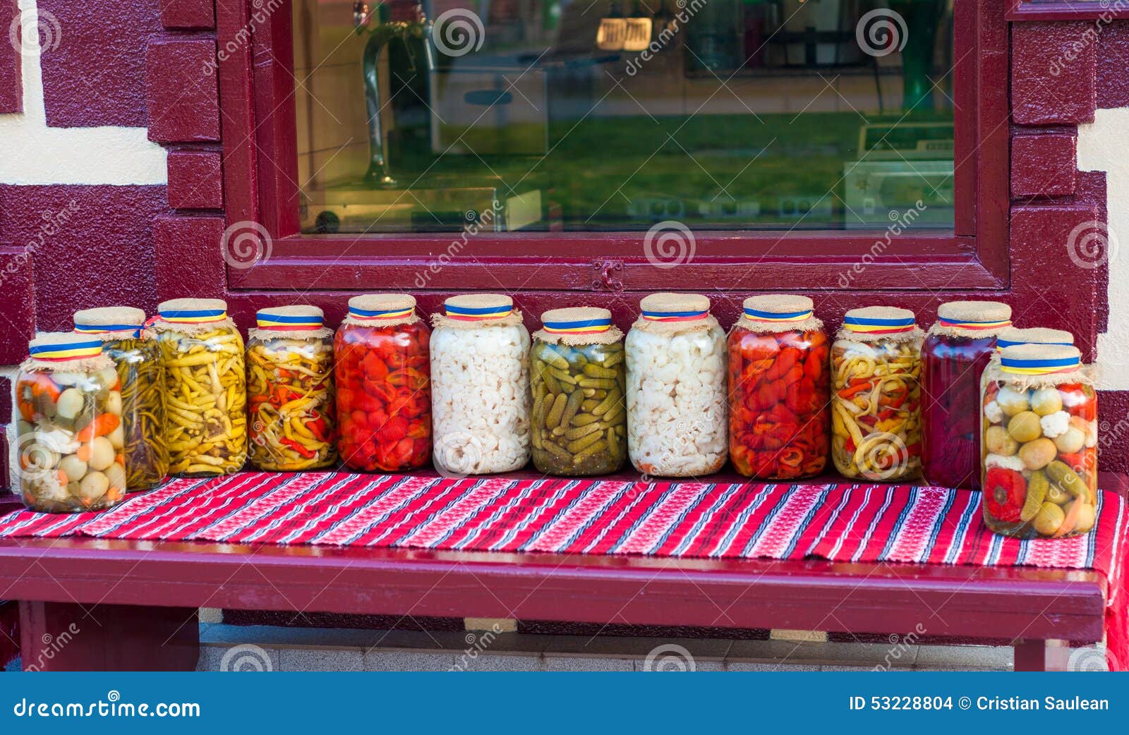 Jar of traditional pickles stock photo. Image of marinate - 53228804
