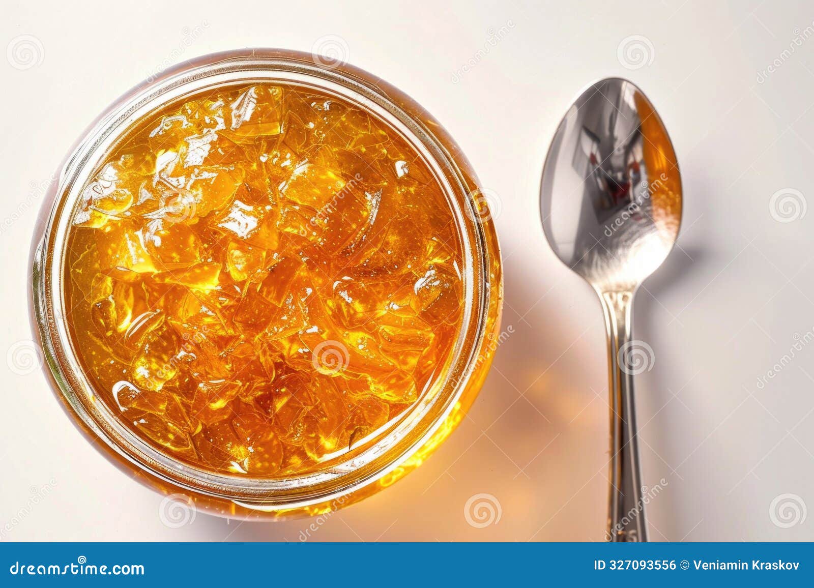 A Jar Of Translucent Jelly Made From Fruit Cores And Peels Stock Image ...