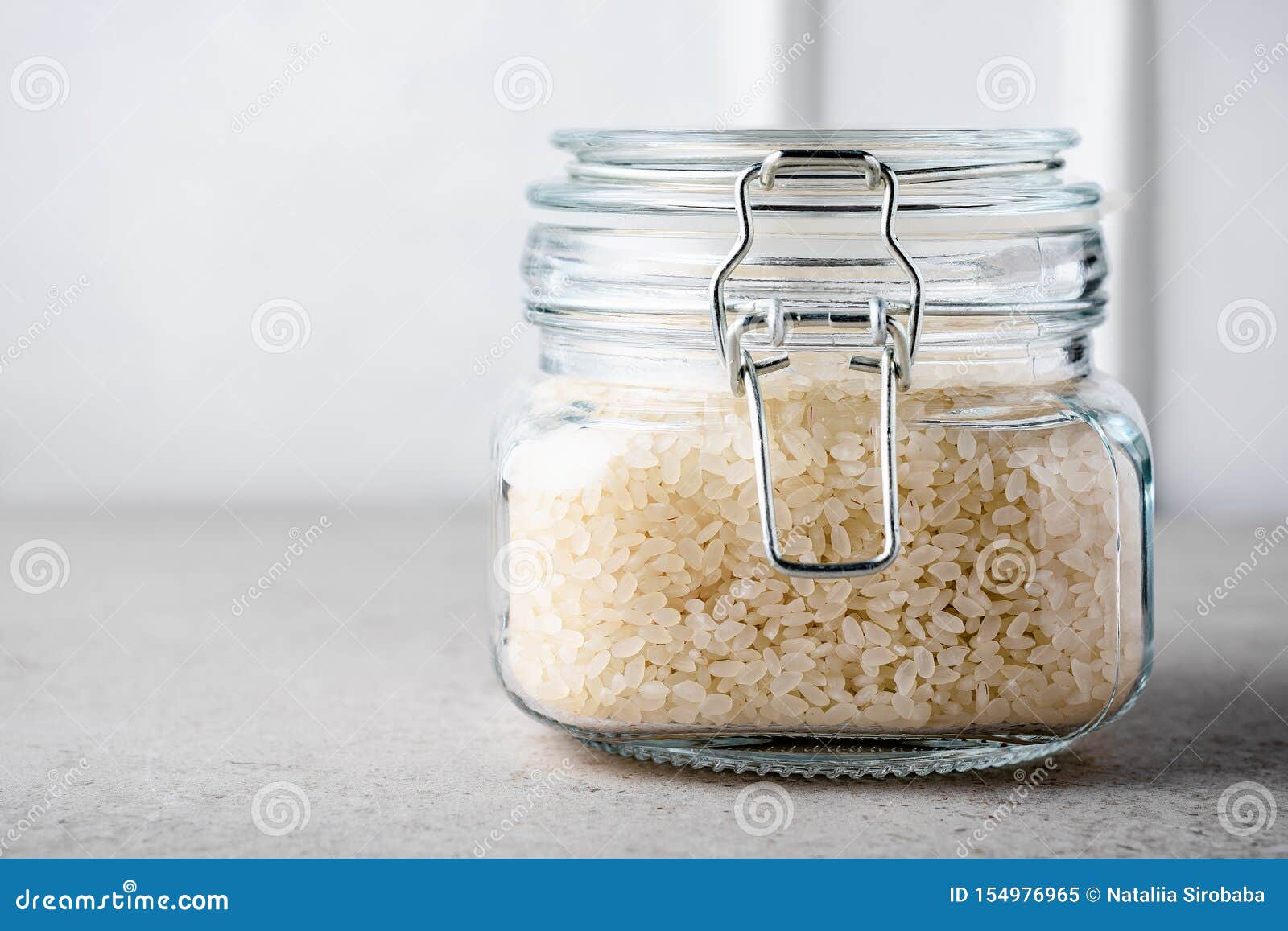 Jar of white rice stock image. Image of polished, cook - 154976965
